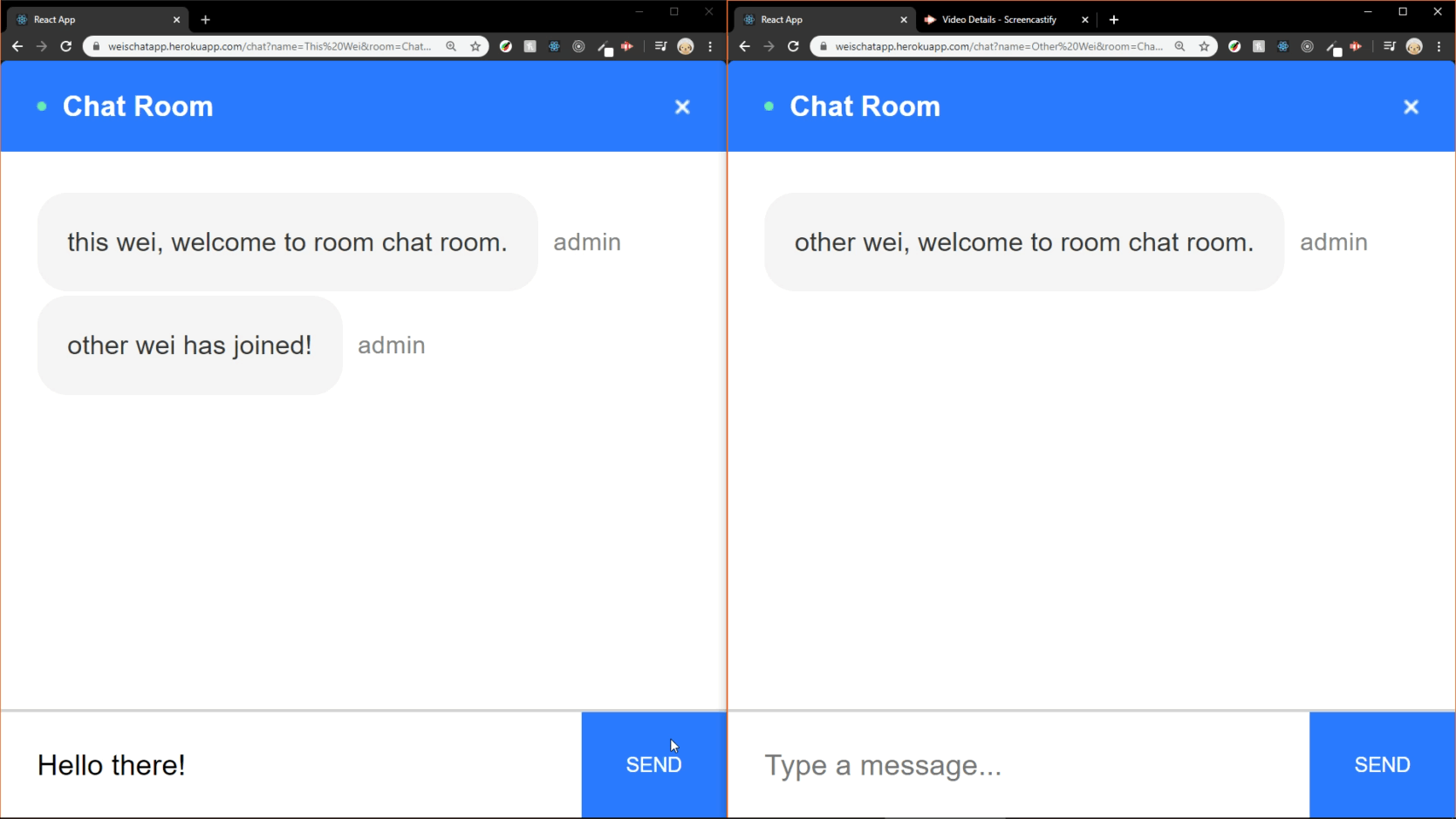 Chat Room W XU Chat Room W XU